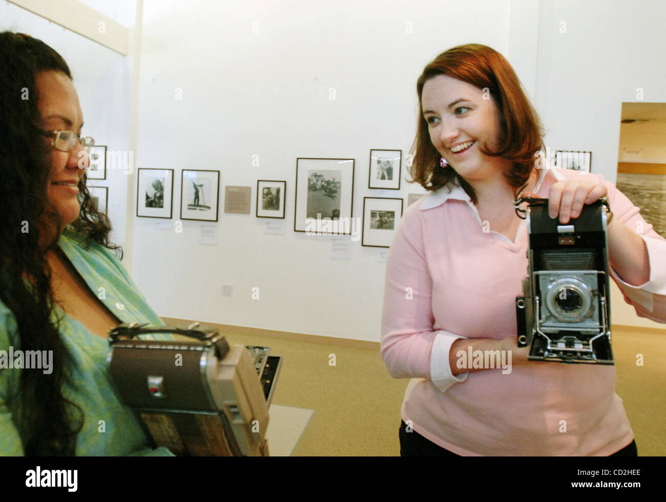 Museum curator Diane Curry (right) and curatorial assistant Marcess ...