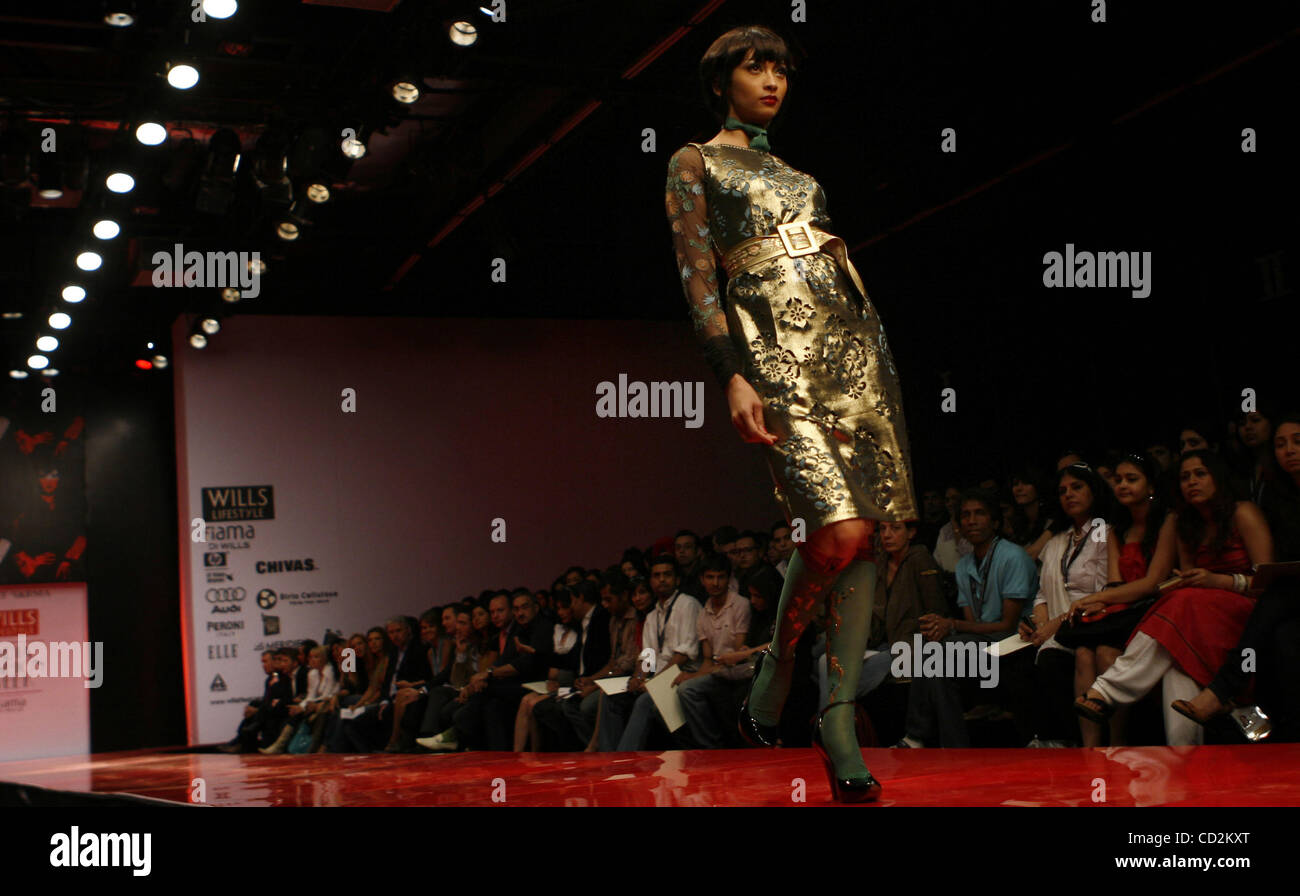 Indian Models present a creation by Indian designer Suneet Varma on the ...