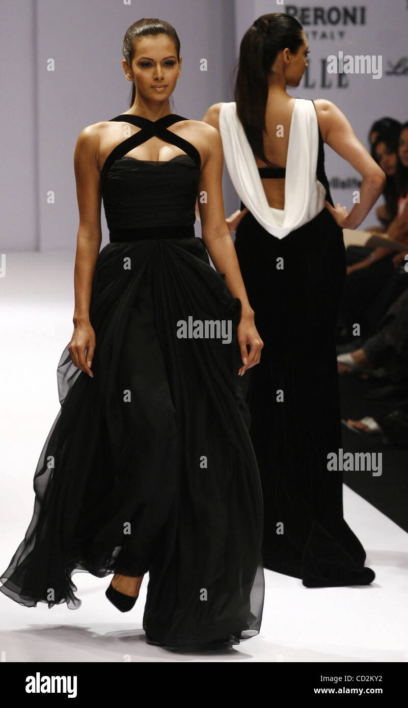 Indian Models present a creation by Indian designer Gauri & Nannika on ...