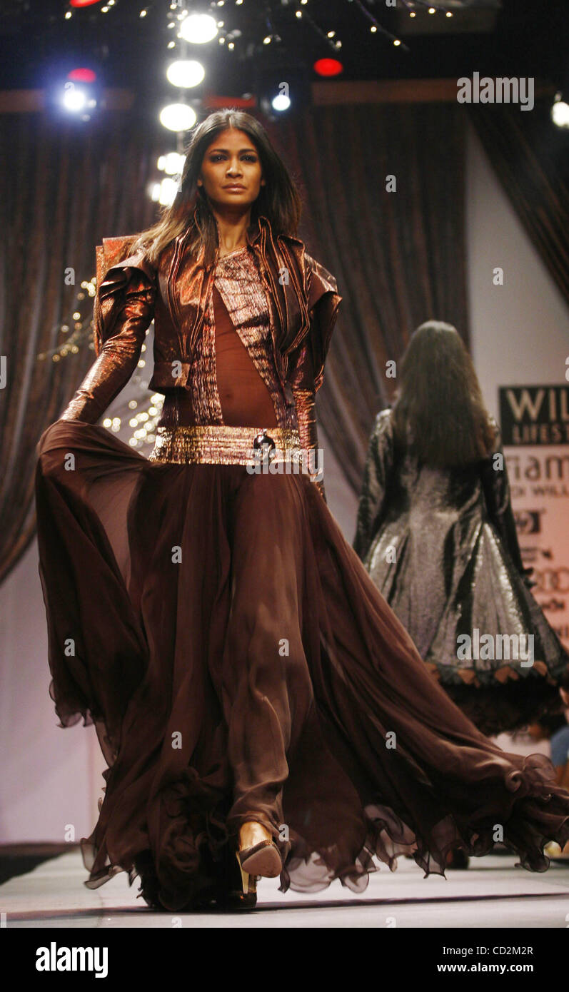 Indian Models present a creation by Indian designer Rohit Bal on the ...