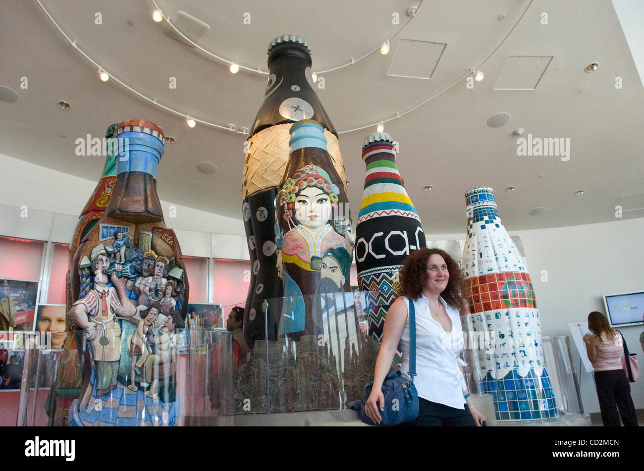 The lobby entrance of the new World of Coca-Cola museum in Atlanta ...
