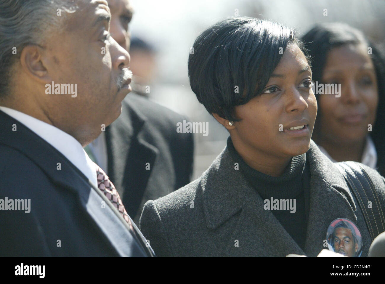 Rev. Al Sharpton and Bell's fiancee, Nicole Paultree Bell leaving for ...