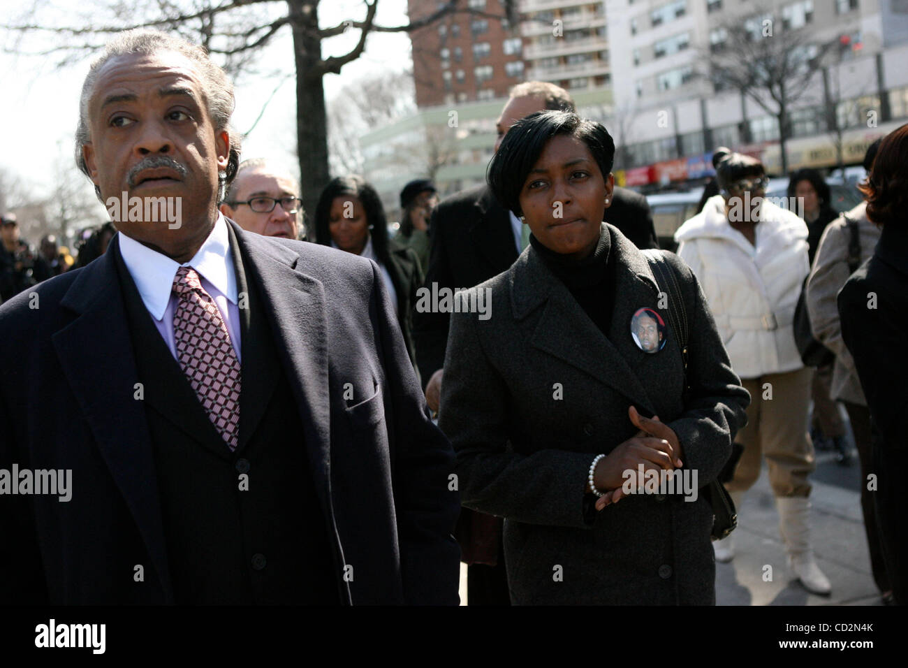 Rev. Al Sharpton and Bell's fiancee, Nicole Paultree Bell leaving for ...