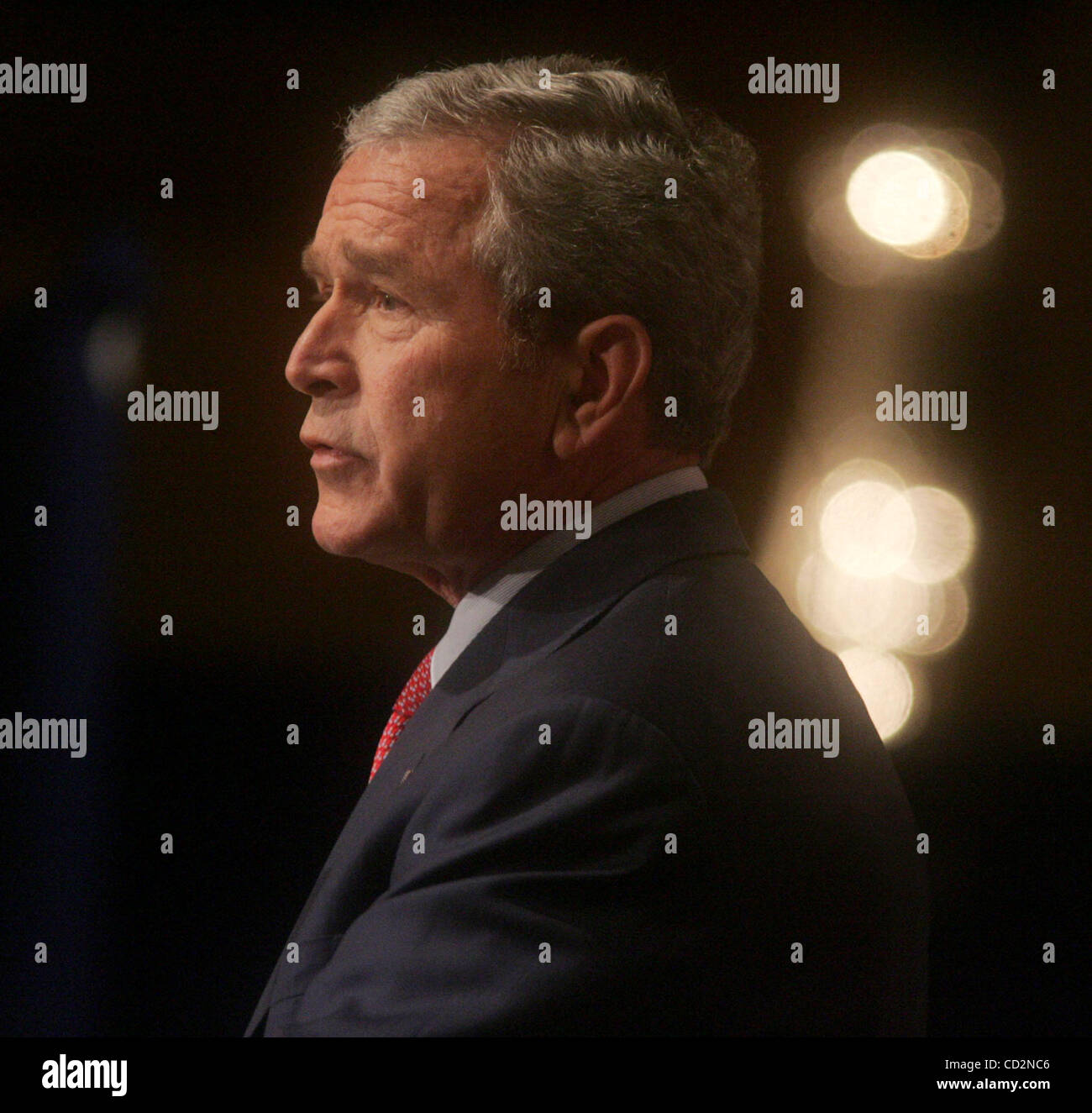 Mar 14, 2008 - New York, NY, USA - President GEORGE W. BUSH addresses ...