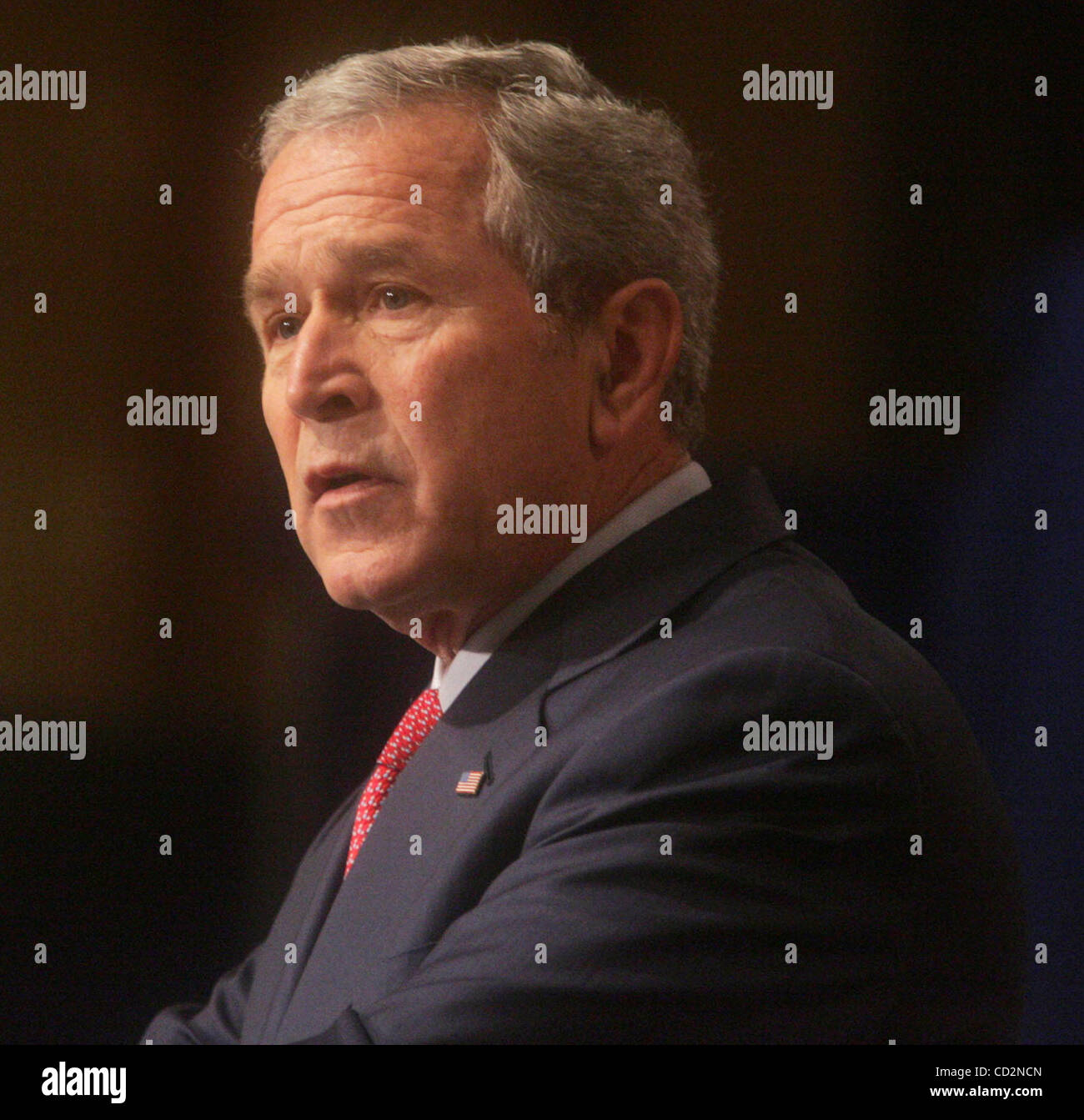 Mar 14, 2008 - New York, NY, USA - President GEORGE W. BUSH addresses ...