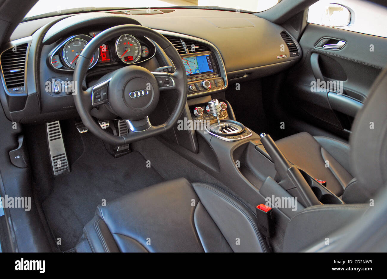 2008 Audi R8 cockpit Stock Photo - Alamy