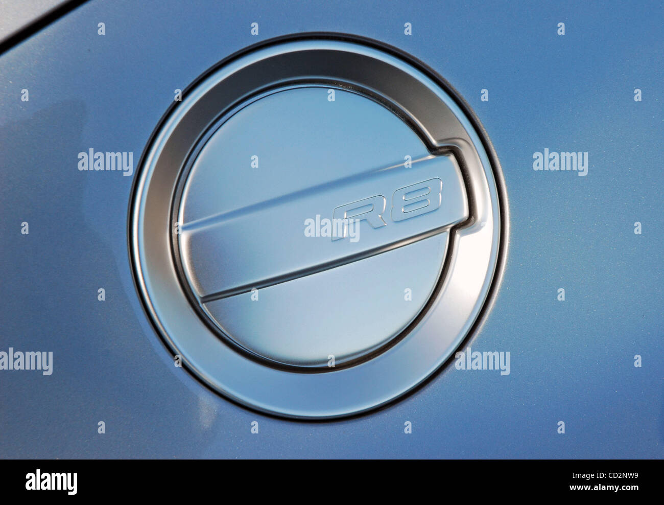 2008 Audi R8 aluminum fuel filler door Stock Photo - Alamy