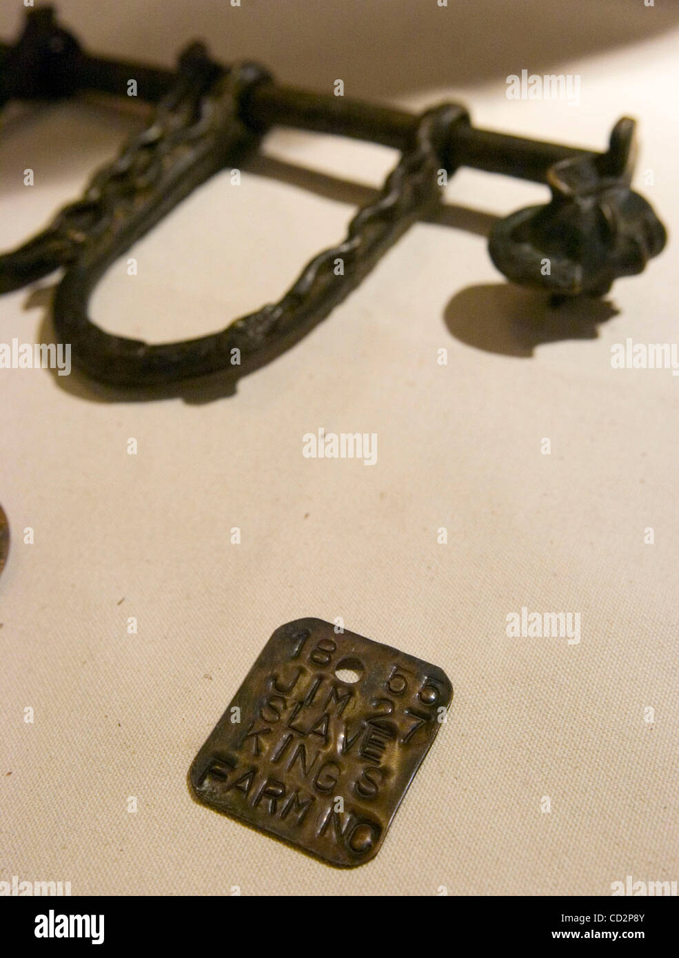 ATLANTA, GA - JULY 31: Slave artifacts at the APEX Museum in Atlanta ...