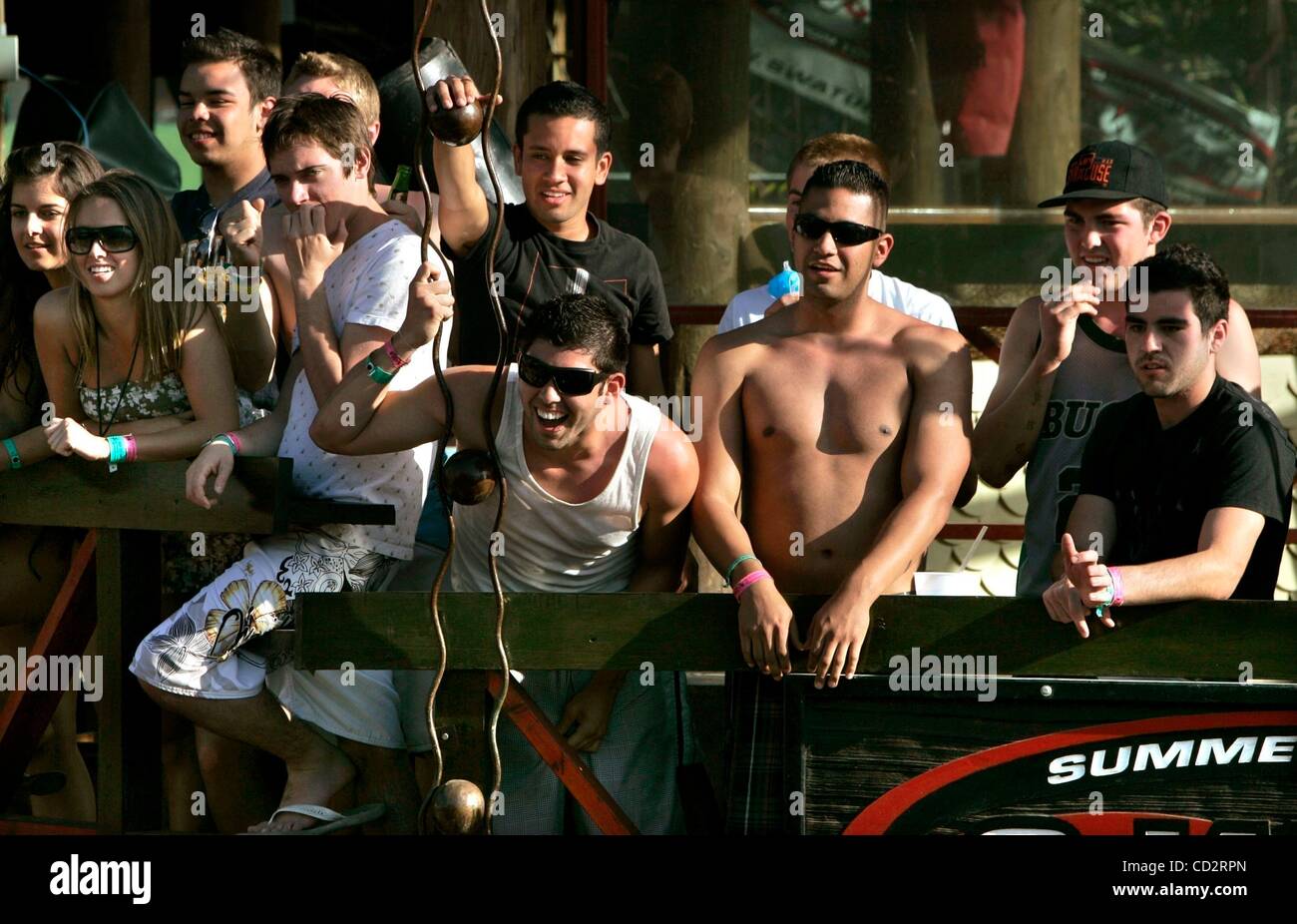 Mar 19, 2008 - Rosarito Beach, MEXICO - From an upper level balcony at ...