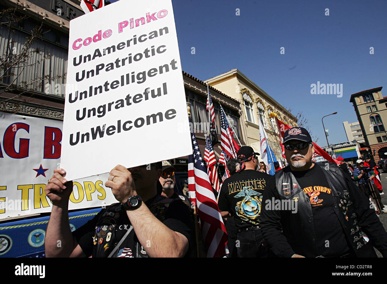 A rally led by Patriot Guard to support the troops packs the streets at ...