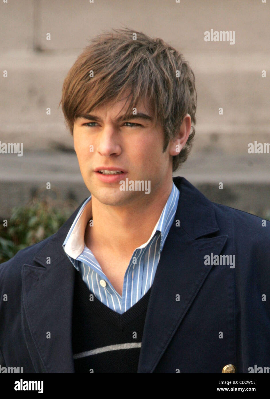 Mar 24, 2008 - New York, NY, USA - Actor CHACE CRAWFORD on the film set ...