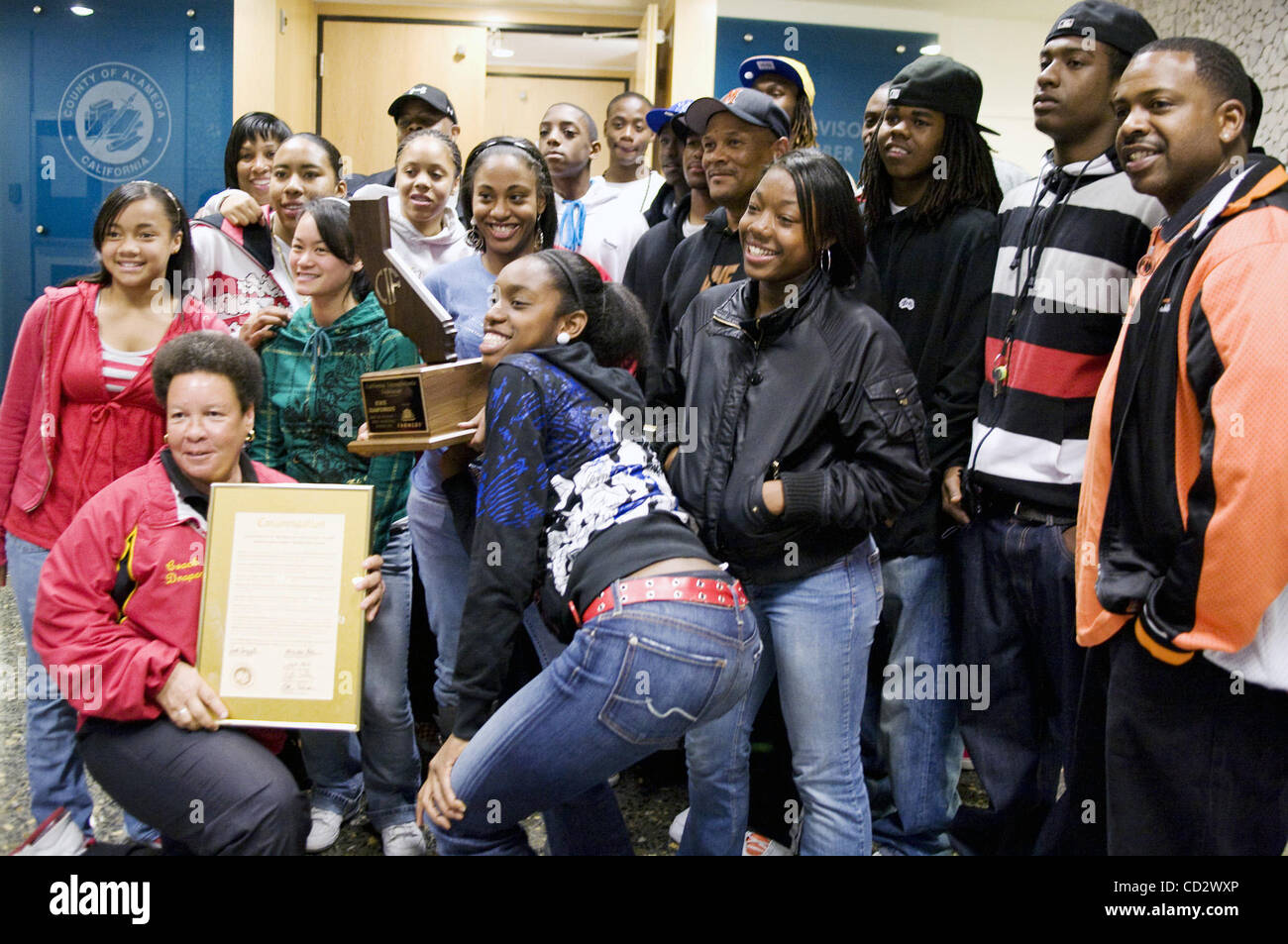 Tuesday, March 25, 2008, members of the Berkeley girls varsity ...