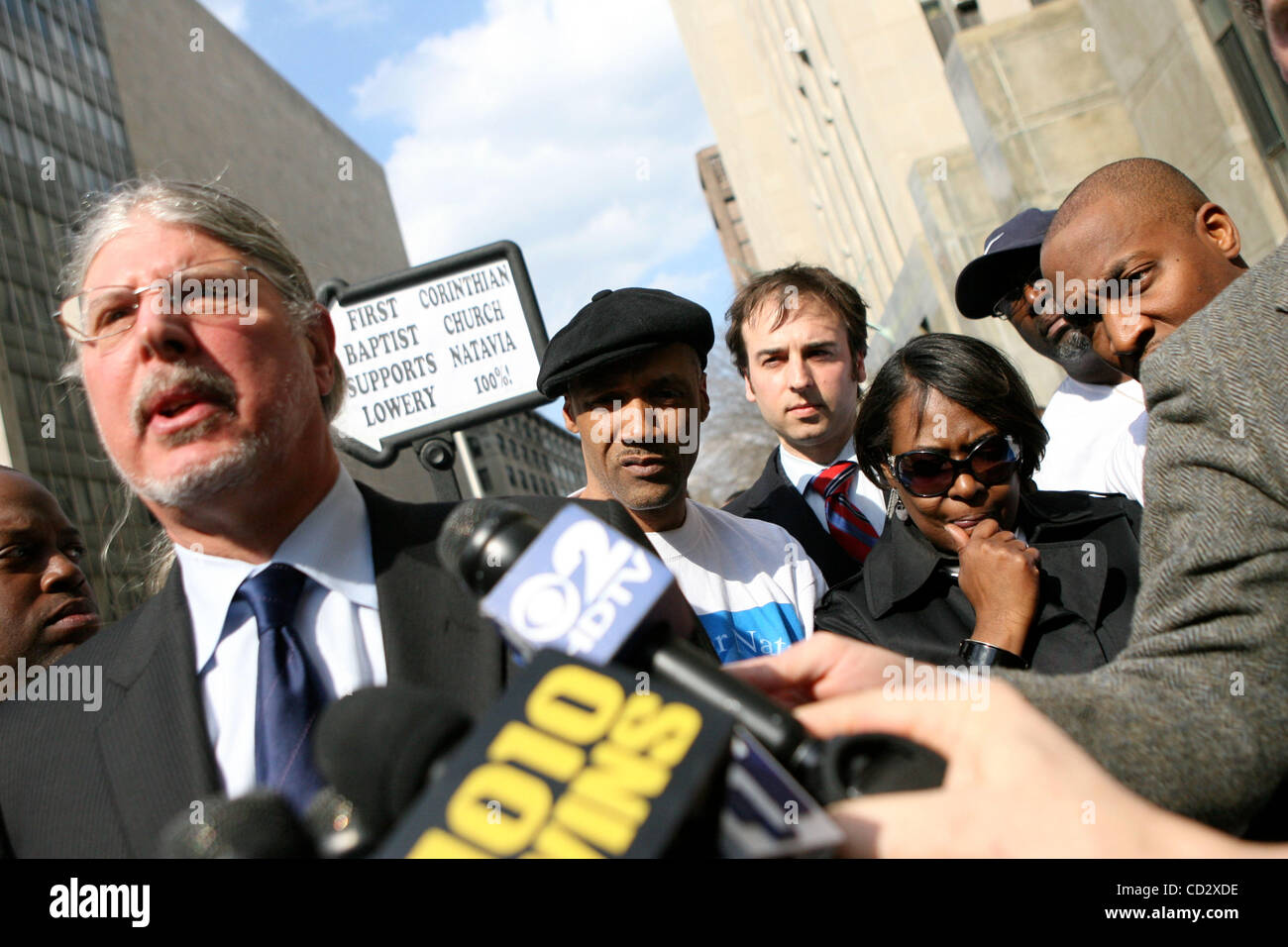 Natavia Lowery's lawyer Ron Kuby, Natavia's mother Lottie Lowery and ...