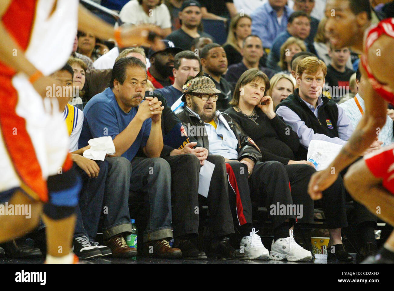 Franklin Mieuli, center with glasses, former owner of the Golden State ...