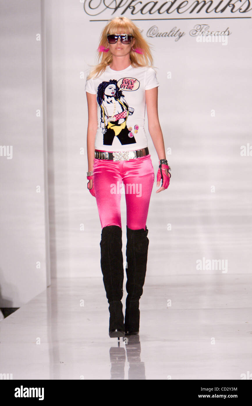 model walking the runway wearing the Akademiks collection designed by ...