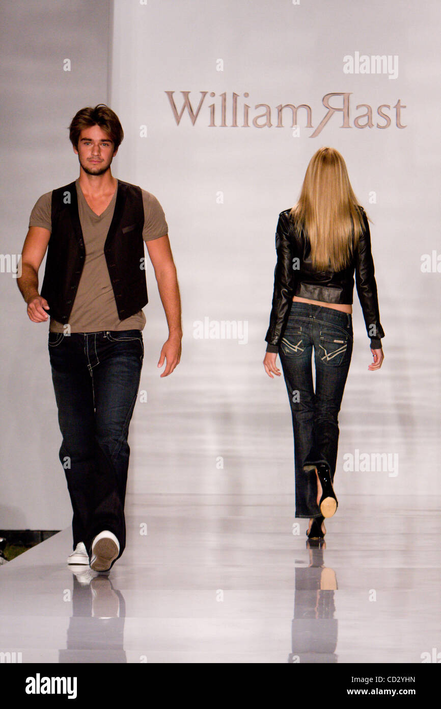 model walking the runway wearing William Rast Fall 2008 collection at ...