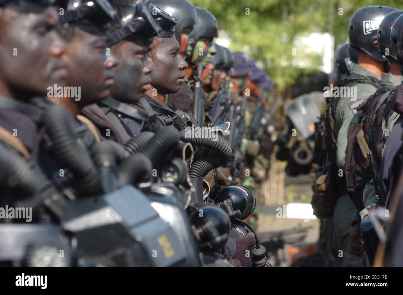 Naval Special Warfare personel or "Kopaska" stand in a formation during ...