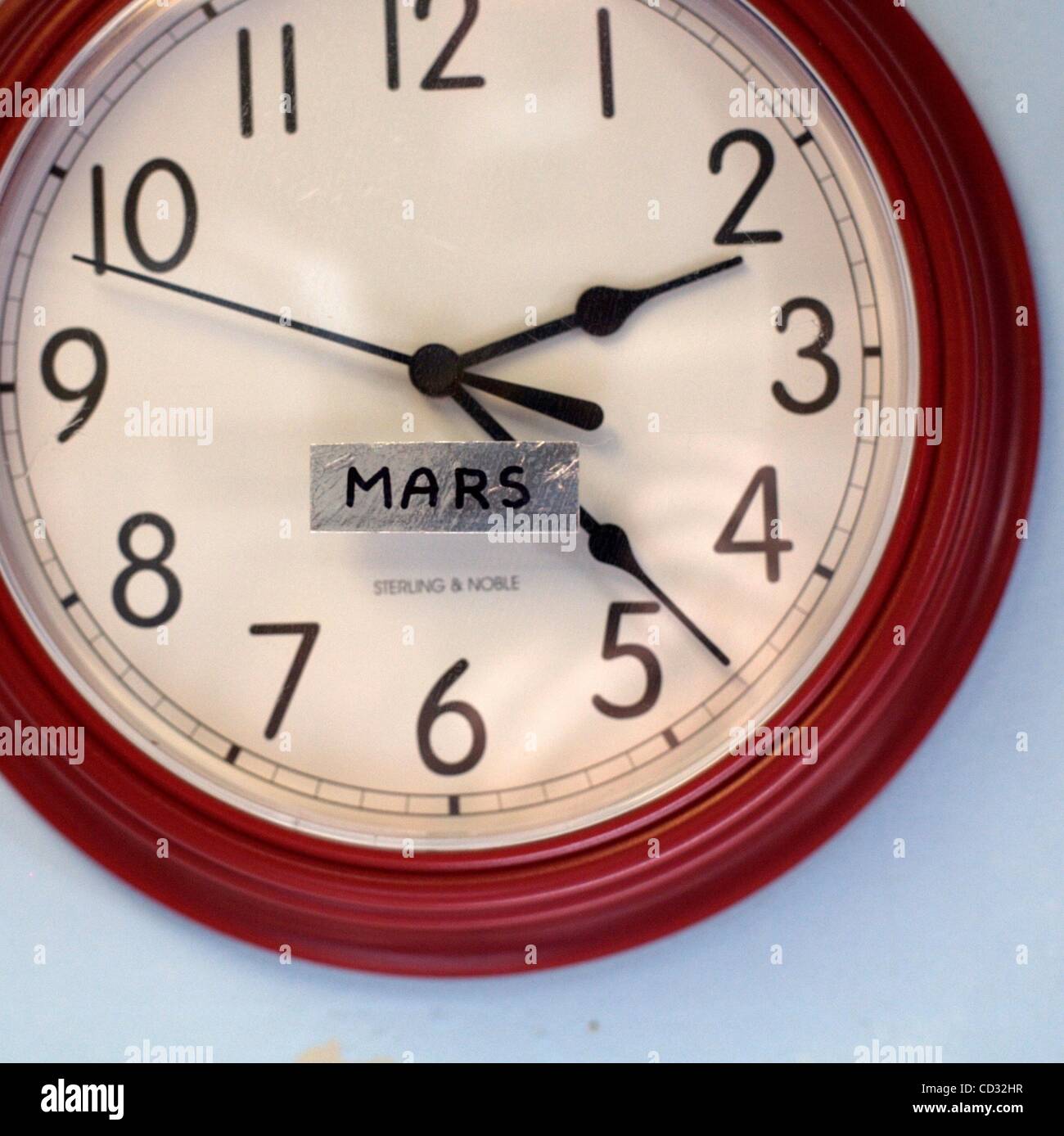 Apr. 04, 2008 - Hanksville, Utah, U.S. - The clock in the HAB shows the ...