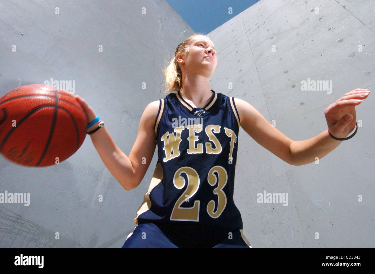 West High basketball player Whitney Howard poses for a photo on ...