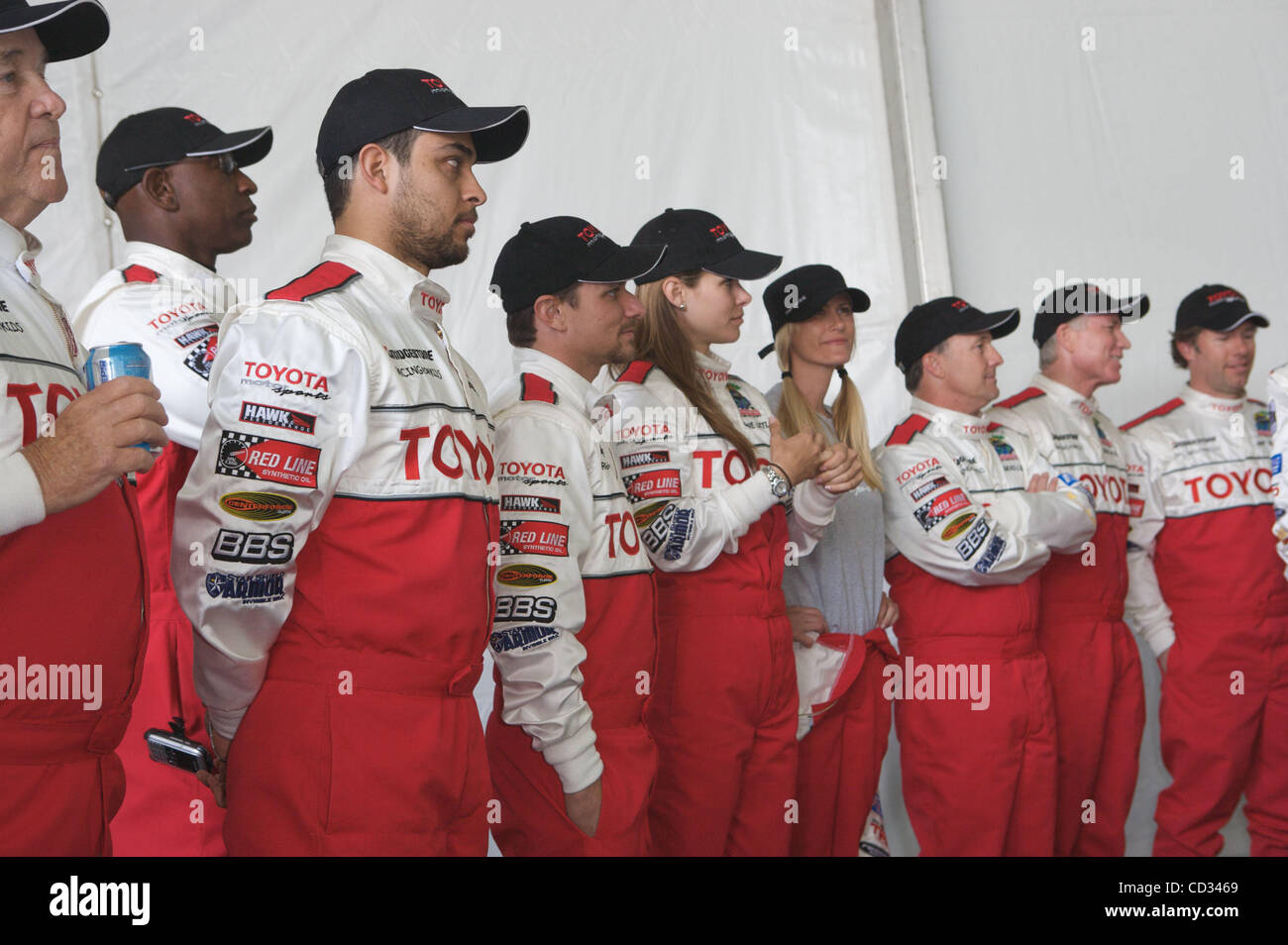 Group shot at the 2008 Toyota Pro/Celebrity Race Press Day Stock Photo ...