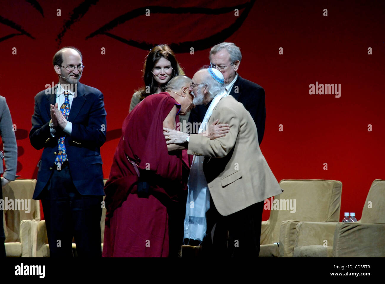 Seeds of Compassion child psychologist panel: Dr. John Gottman greeting ...