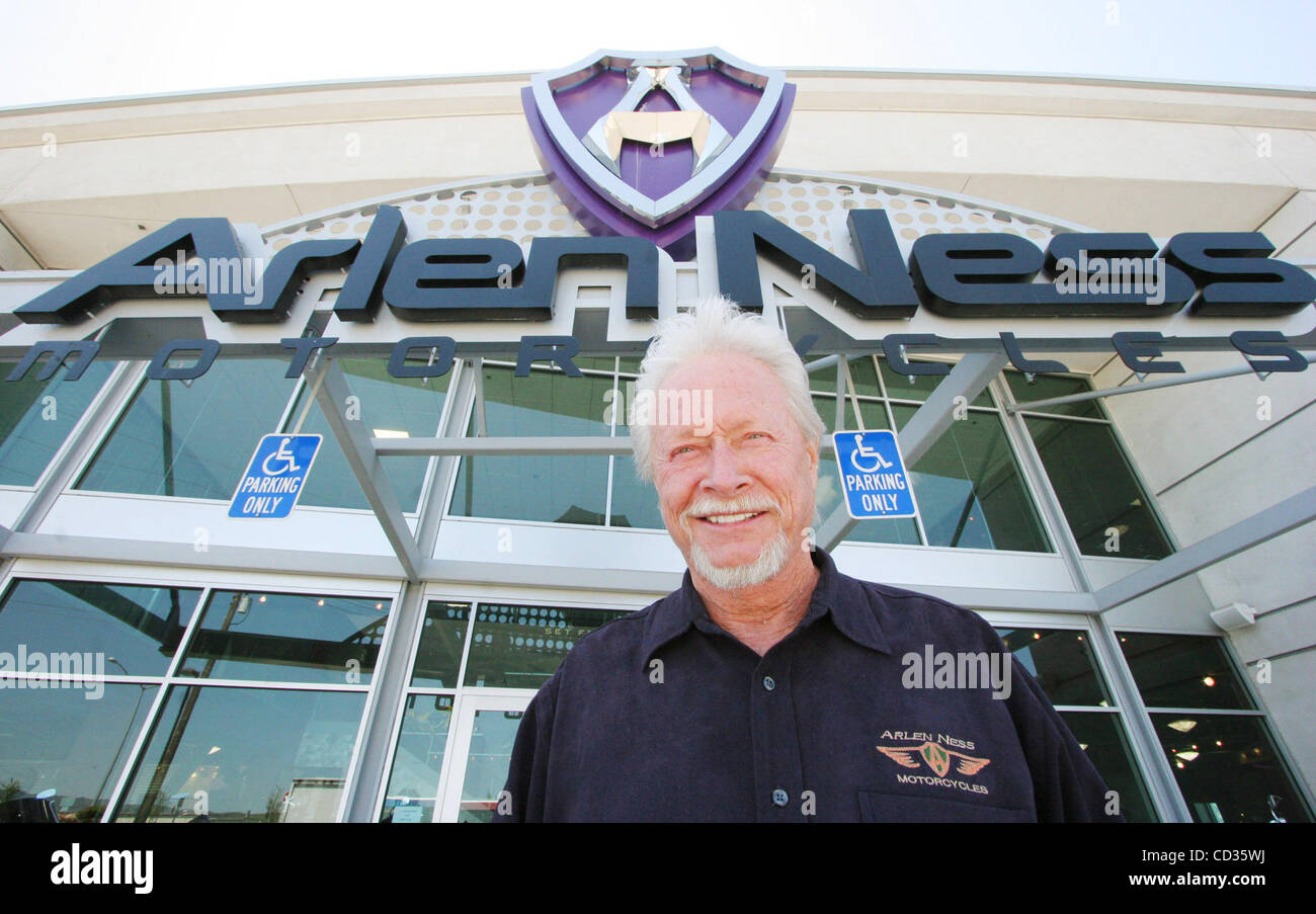 Arlen Ness outside his Dublin, Calif. custom motorcycle business. 4/7 ...