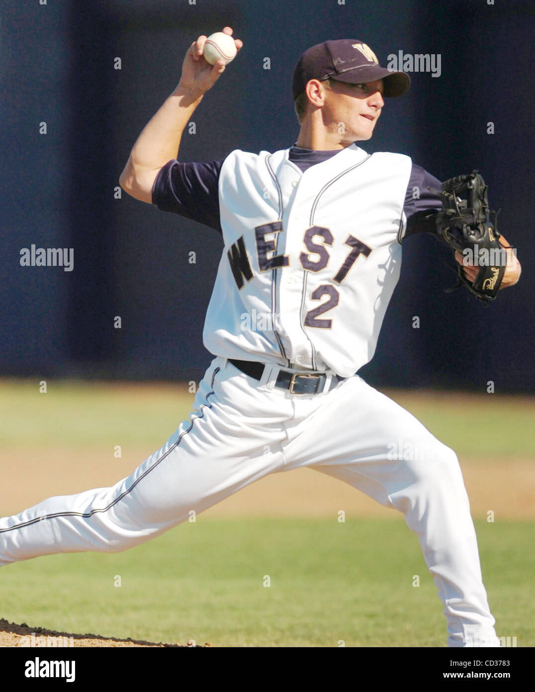 West High pitcher Riley Goulding throws from the mound during a game vs ...