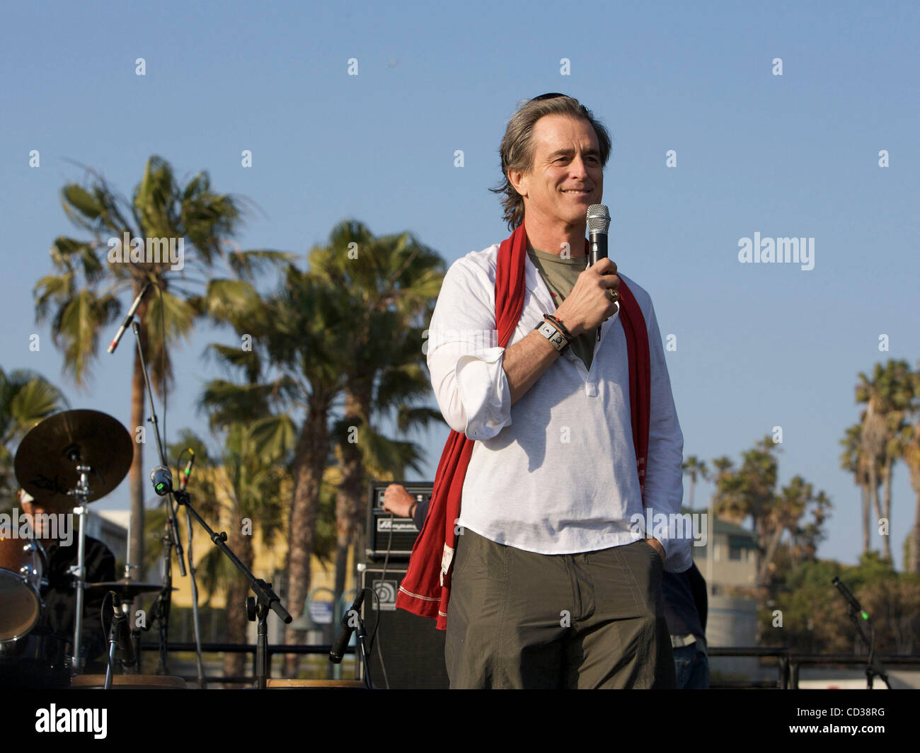 Bobby Shriver at the Green Apple Festival held at the Santa Monica Pier ...