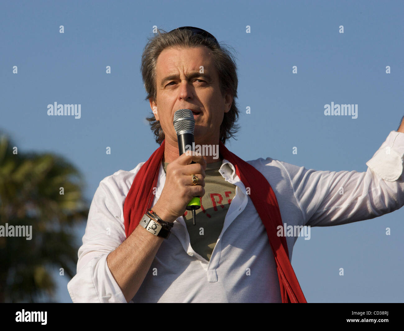 Bobby Shriver at the Green Apple Festival held at the Santa Monica Pier ...