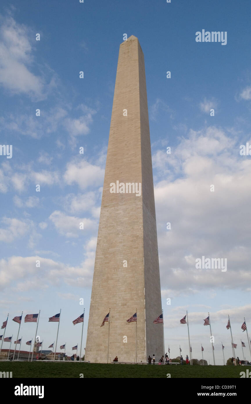The Washington Monument, Washington, D.C. The Monument is shaped like ...