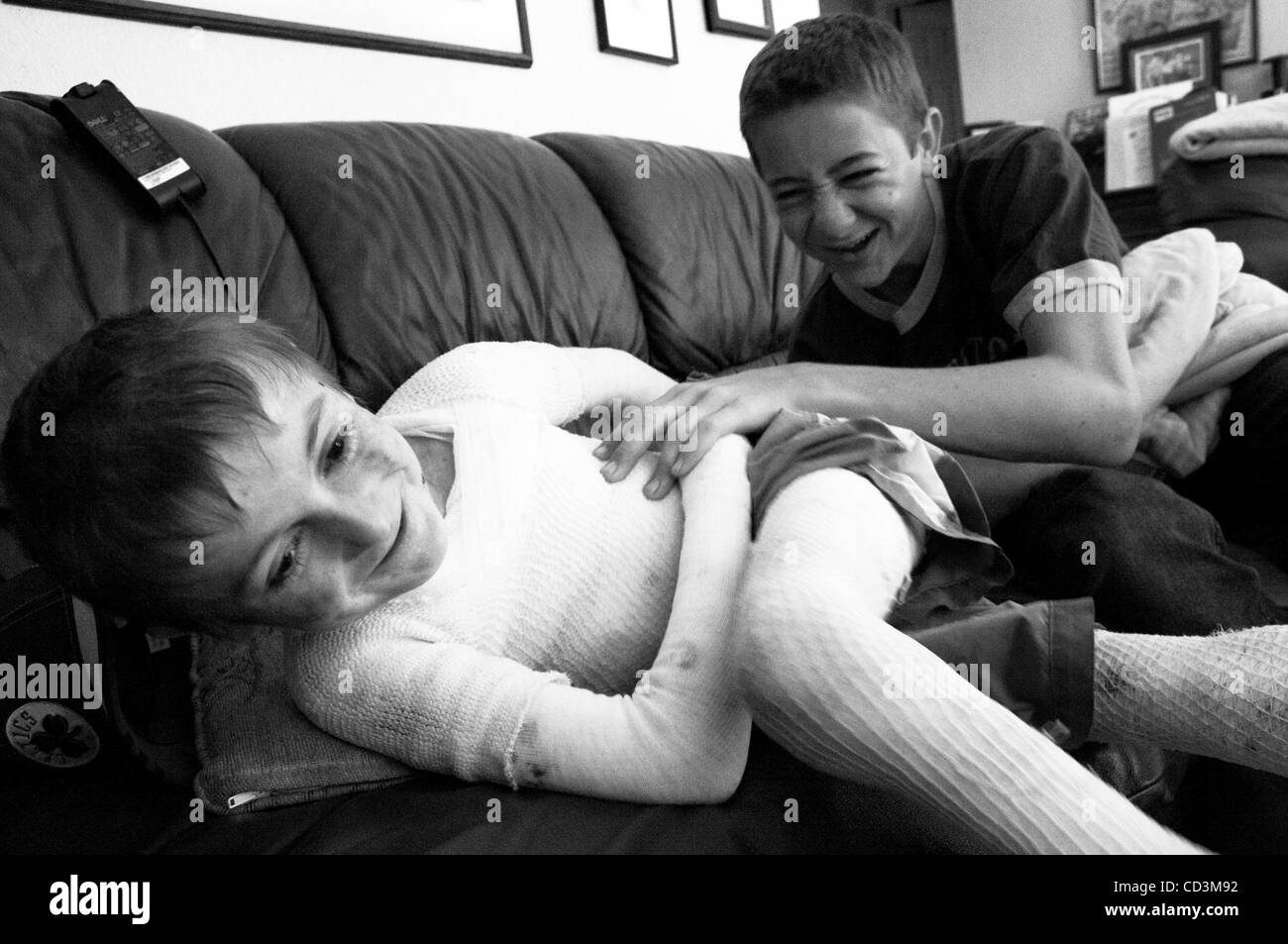 Tickle brother Black and White Stock Photos & Images - Alamy