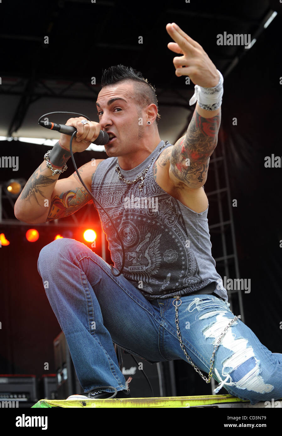 May 18, 2008 - Columbus, Ohio; USA - Singer RICH LUZZI of the band Rev ...