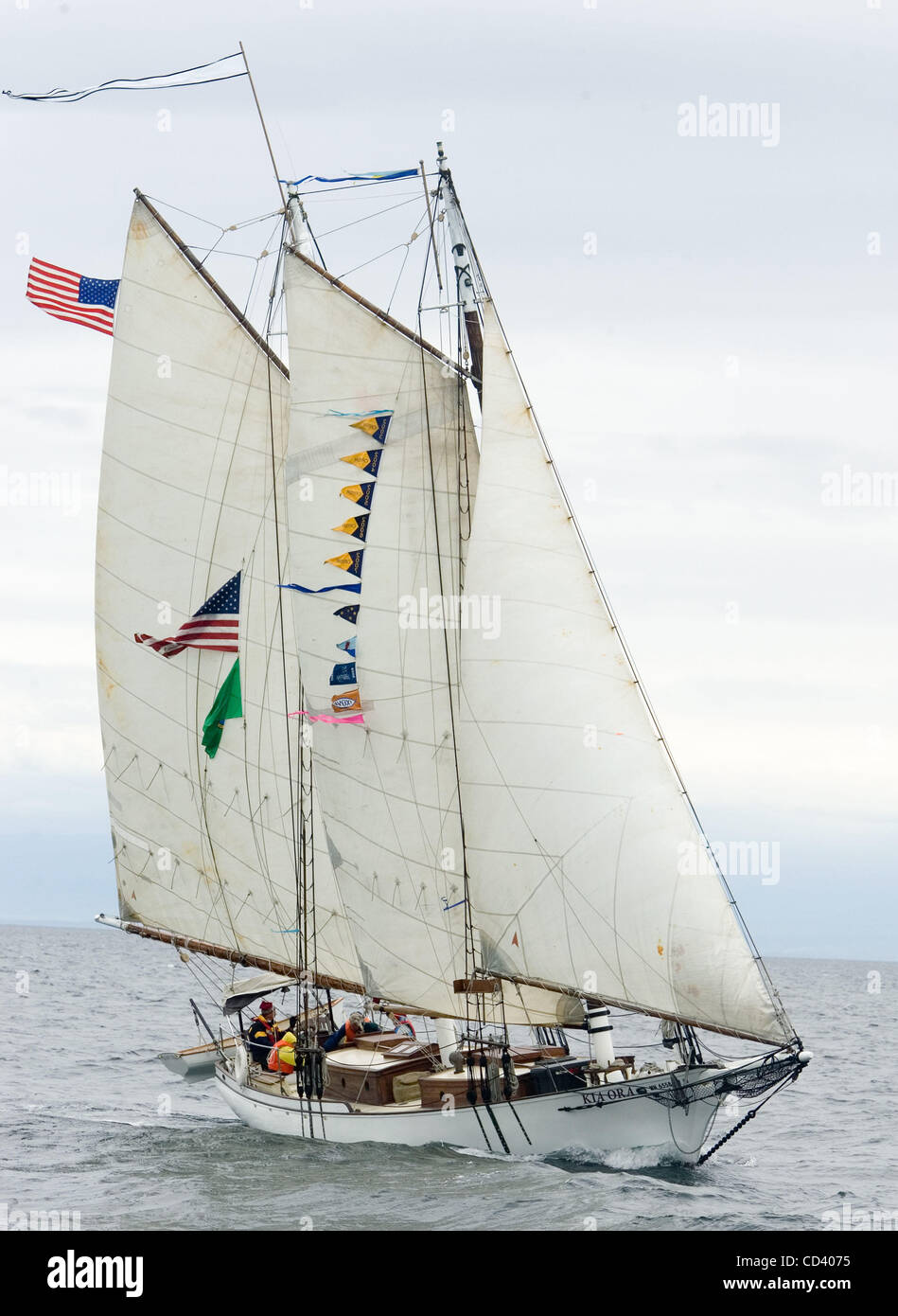 The 65-foot mix of traditional rigging and modern hull Kia Ora built ...