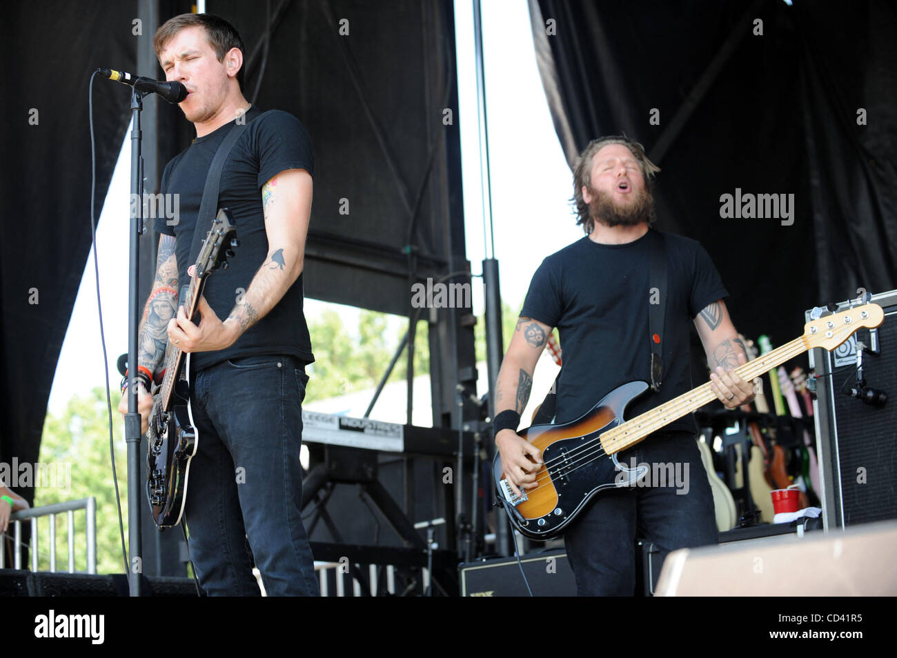 Jul 14, 2008 - Charlotte, North Carolina; USA - (R-L) Bass Guitarist ...