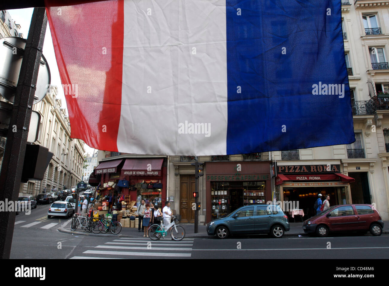 Sep 10, 2008 - Paris, France - Red white and blue of the French ...