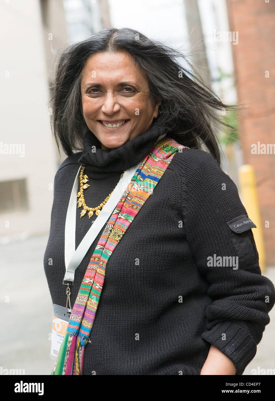 Writer/director Deepa Mehta leaves after talking at a "Meet the ...