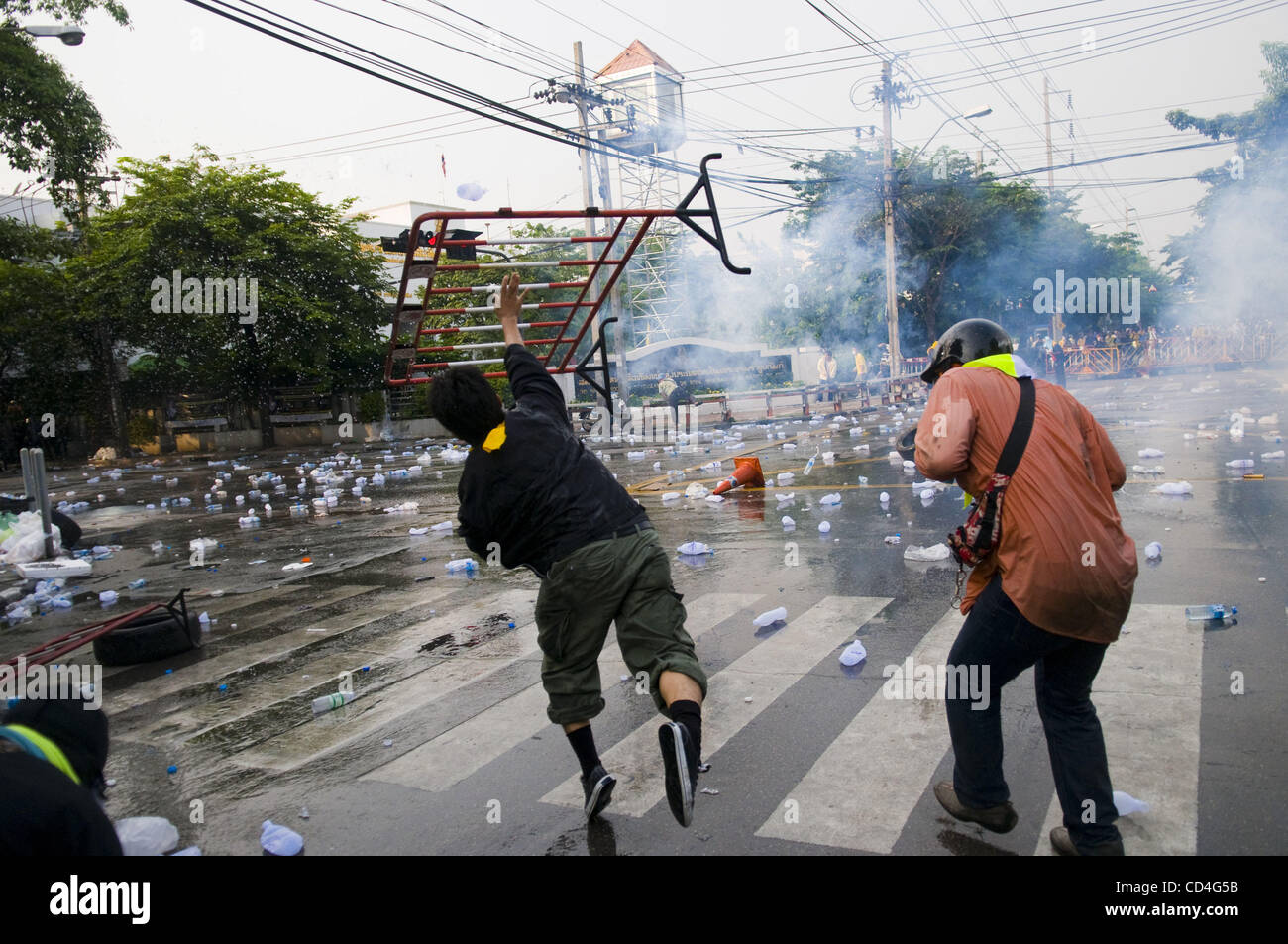 Police in full riot gear used tear gas to break up thousands of members ...