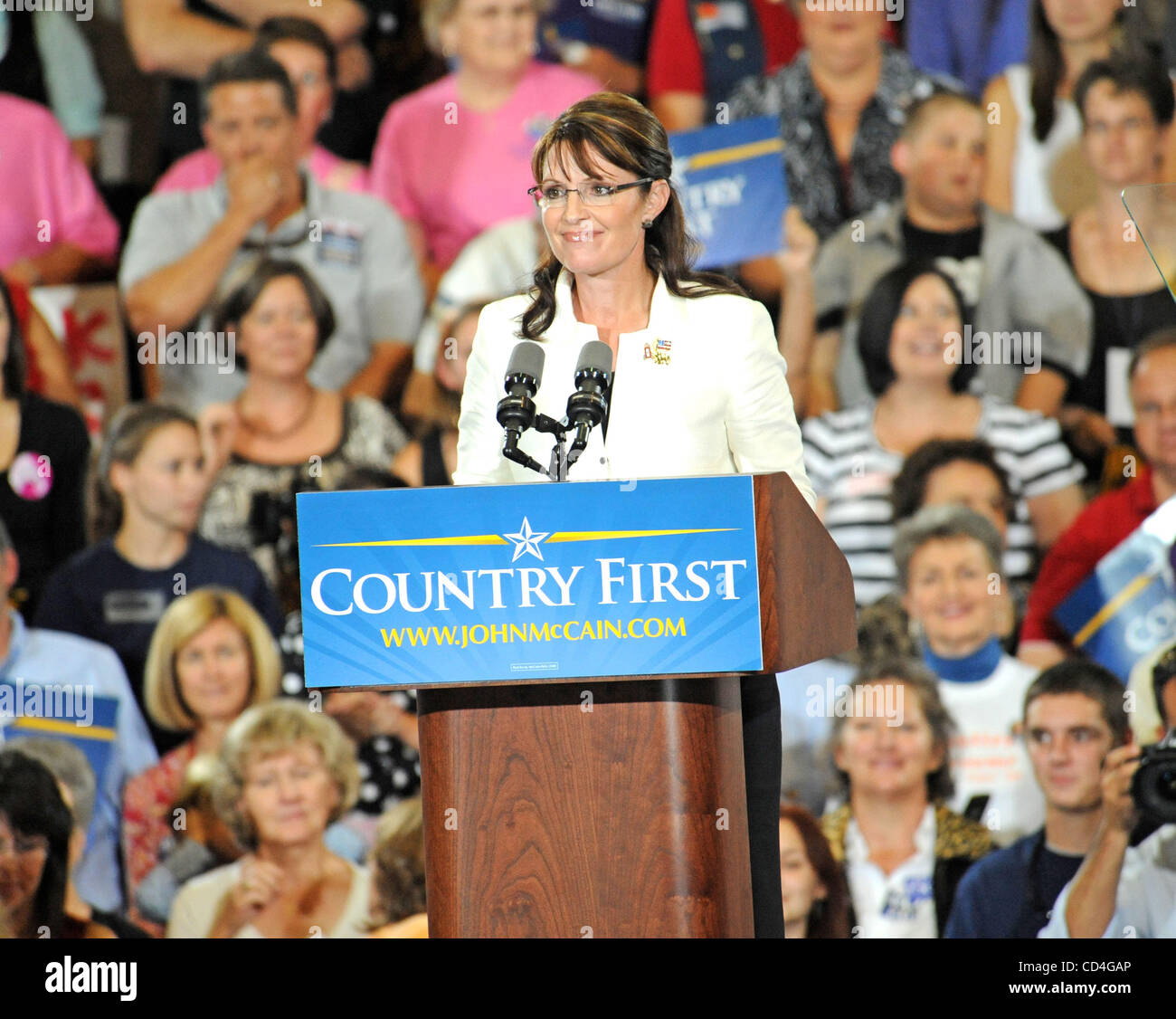 Oct 7, 2008 - Greenville, North Carolina; USA - Republican Vice ...
