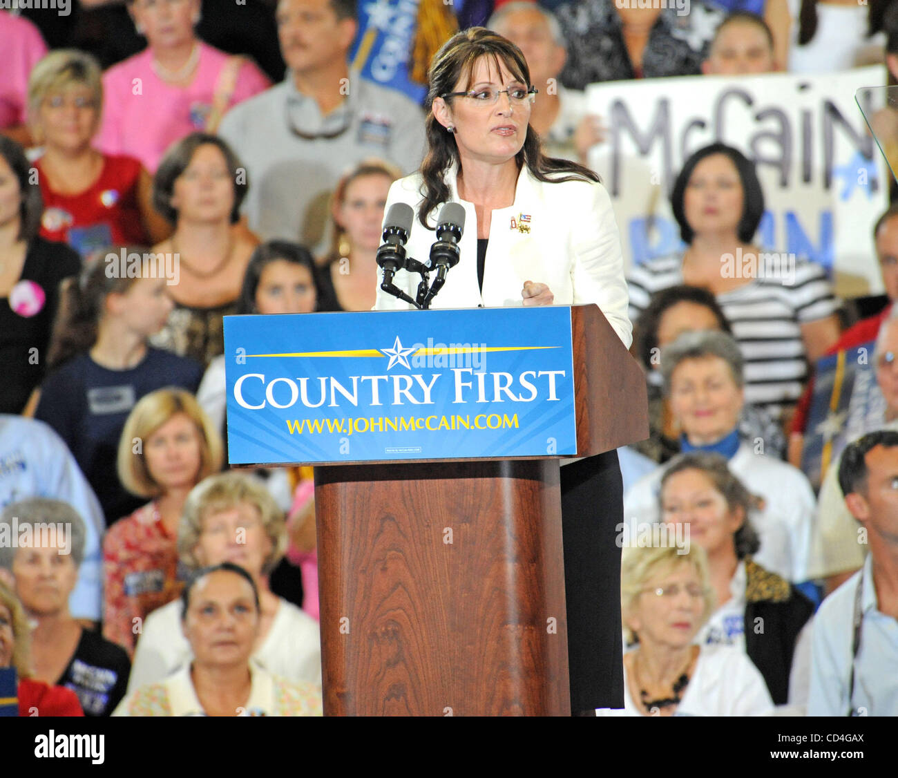 Oct 7, 2008 - Greenville, North Carolina; USA - Republican Vice ...