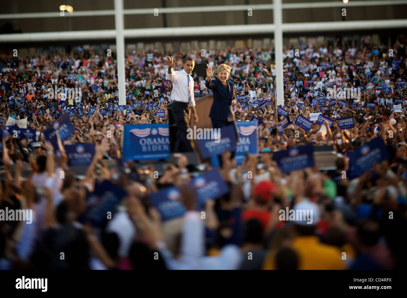 U.S. Democratic Presidential Nominee Senator Barak Obama and Senator ...