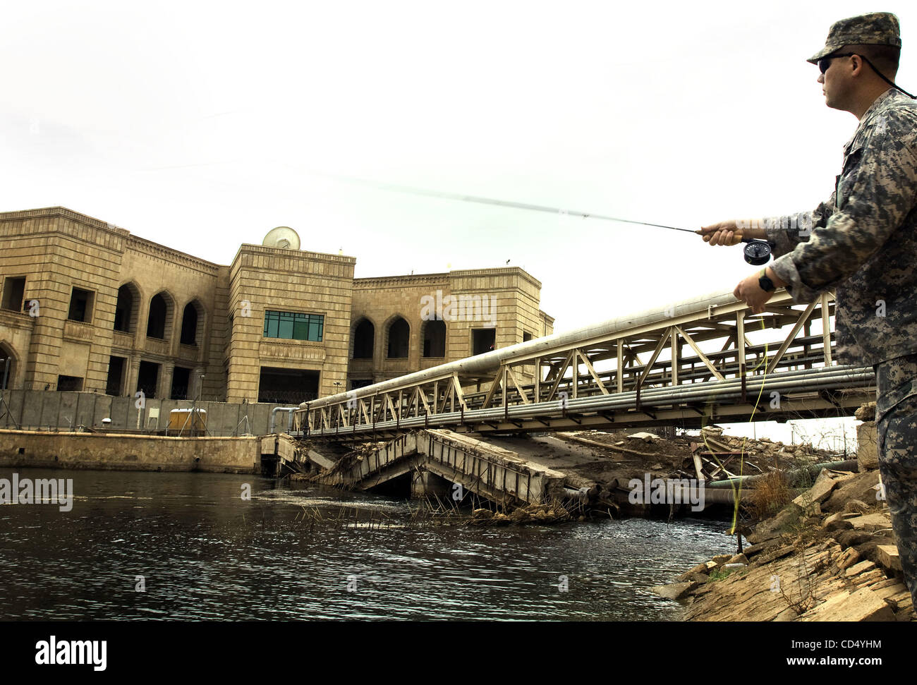 Oct 26, 2008 - Baghdad, Iraq - Major CHUCK PREBLE drifts a wet fly for ...