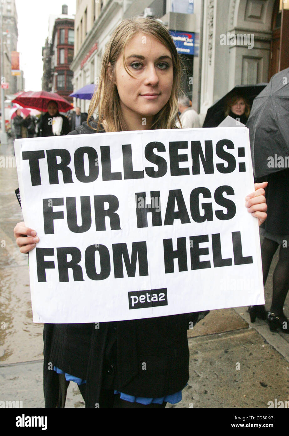 Oct 28, 2008 - New York, NY, USA - A member of PETA (People for the ...