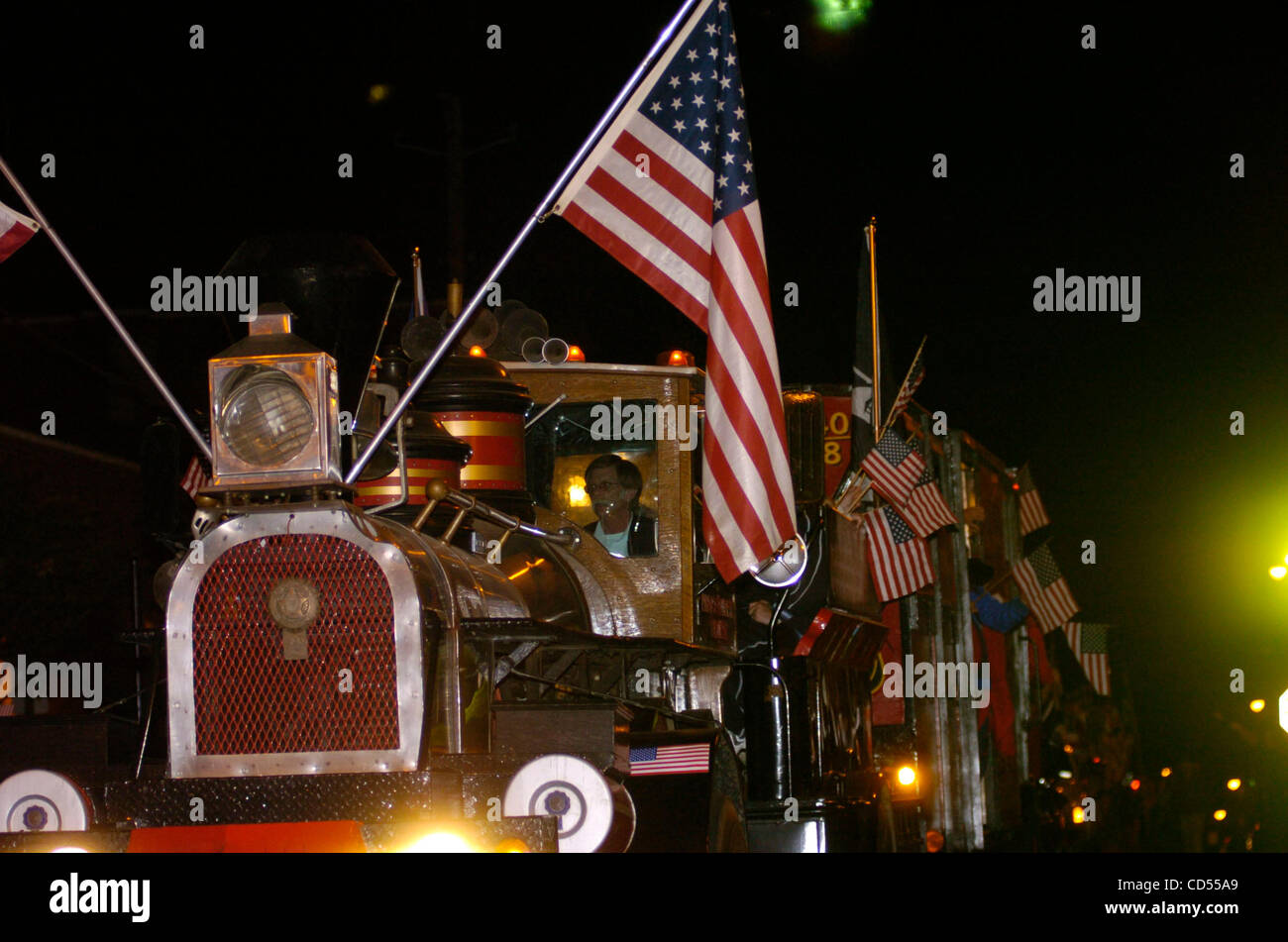 One of the lighted floats during nation's only Lighted Veteran's Day ...