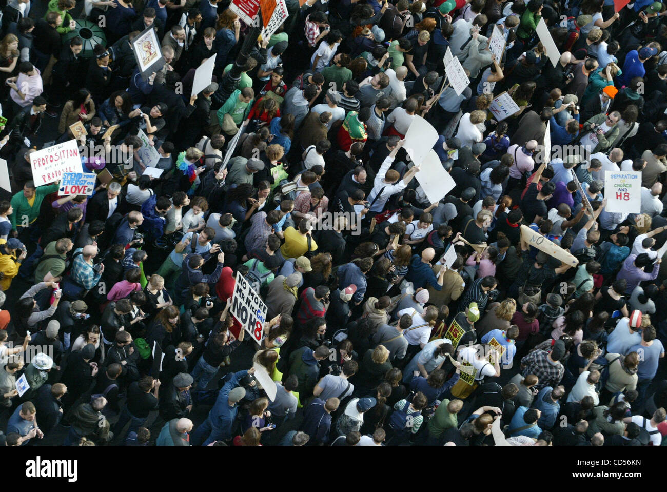 Protesters gathered at "NO PRO 8" demonstration at City Hall Plaza ...