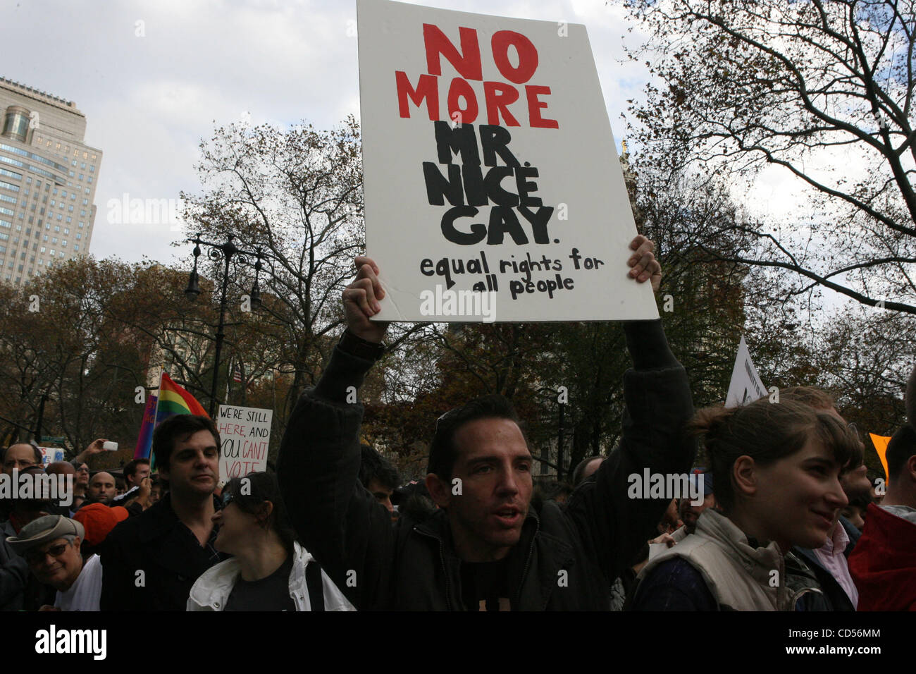 Protesters gathered at "NO PRO 8" demonstration at City Hall Plaza ...
