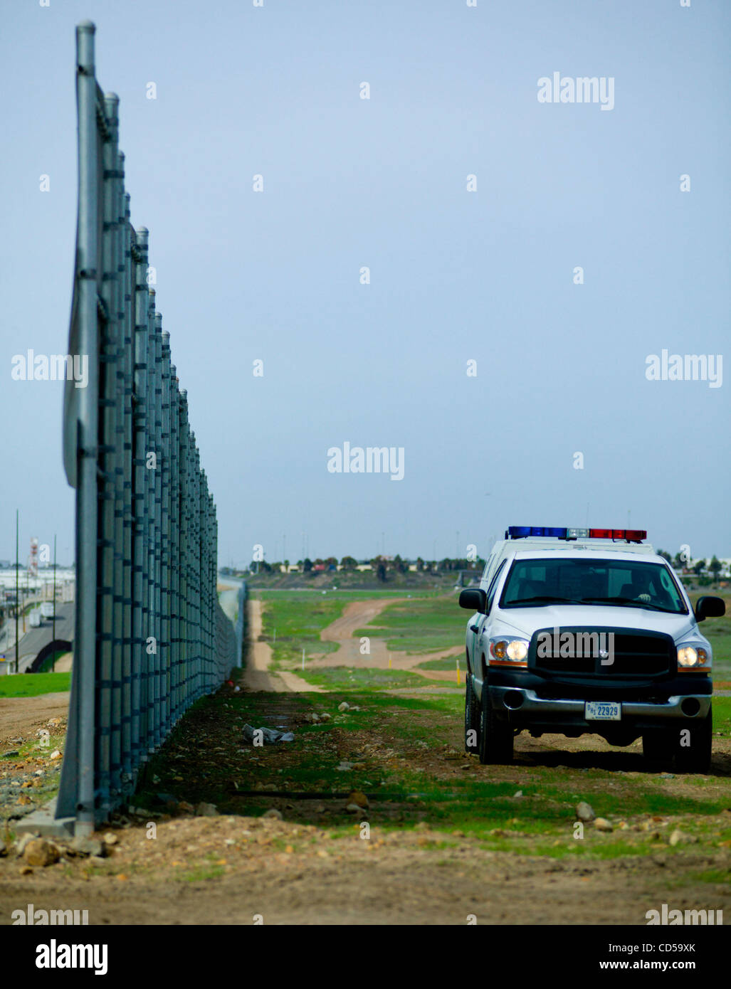 department of homeland security patrolling the border fence near ...