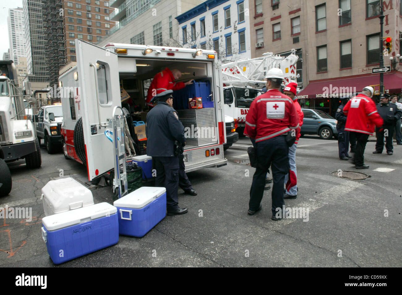 Mar. 15, 2008 - New York, New York, U.S. - K56956BCO.CRANE COLLAPSE AT ...