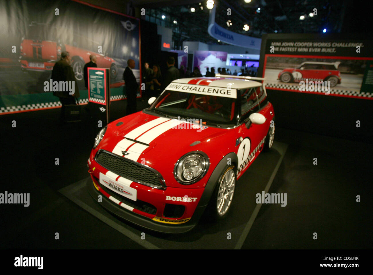 an mini cooper is shown at the new york international auto show on ...