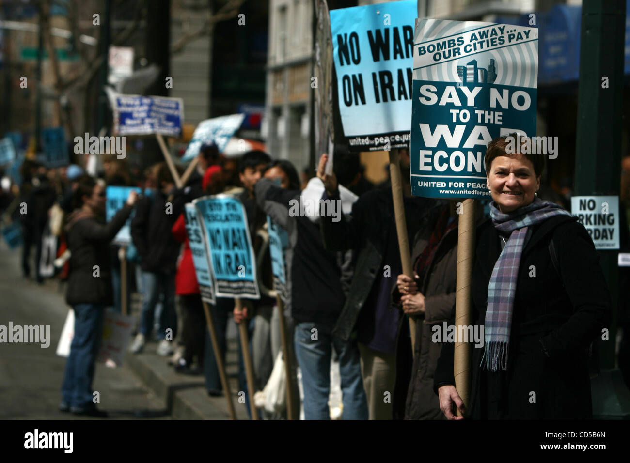 peace activists, aiming to form a human chain across the width of the ...