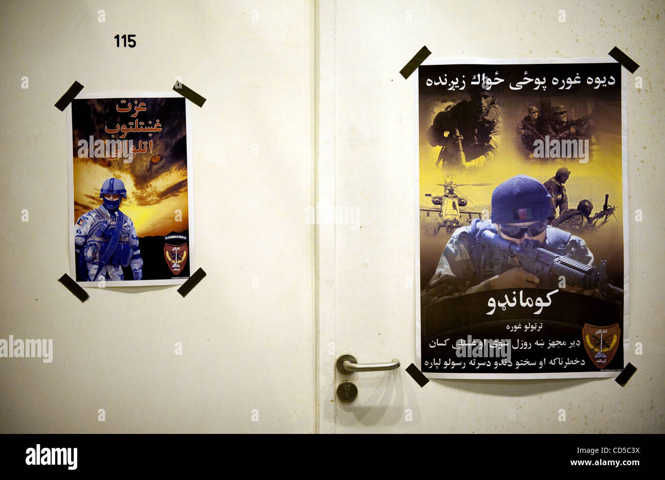 Apr 12, 2008 - Camp Hero, Afghanistan - Afghan Commando posters adorn ...